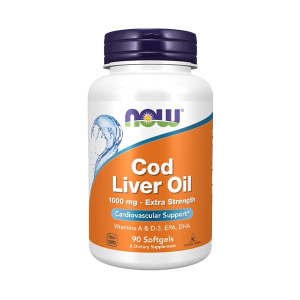 NOW Foods Cod Liver Oil Extra Strength 1,000 mg 90 Softgels