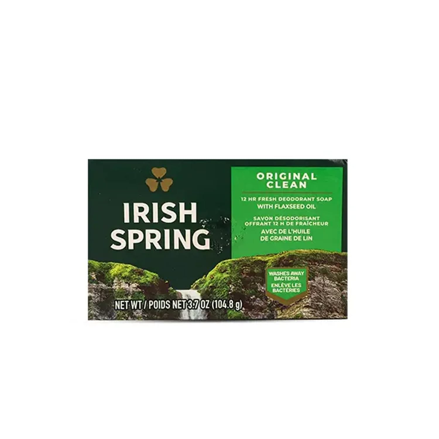 Irish Spring Original Clean 12H Fresh Deodorant Soap - 104.8g